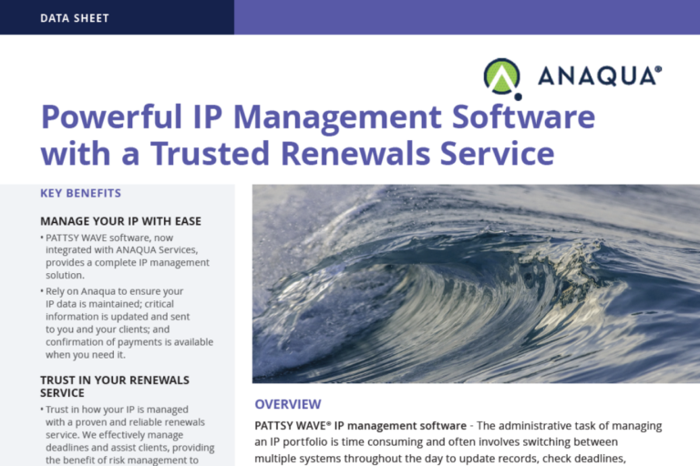 PATTSY WAVE IP Management Software and Services - Anaqua